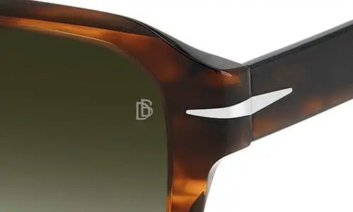 DB EYEWEAR BY DAVID BECKHAM 54mm Gradient Sunglasses - Brown Horn/ Green Shaded