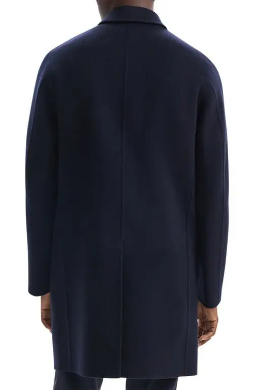 Theory Double Face Wool-cashmere Blend Car Coat - Baltic
