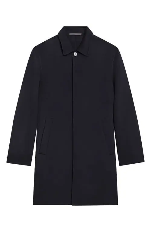Theory Double Face Wool-cashmere Blend Car Coat - Baltic