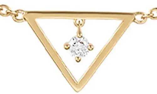 EDEN PRESLEY Shine Diamond Triangle Necklace