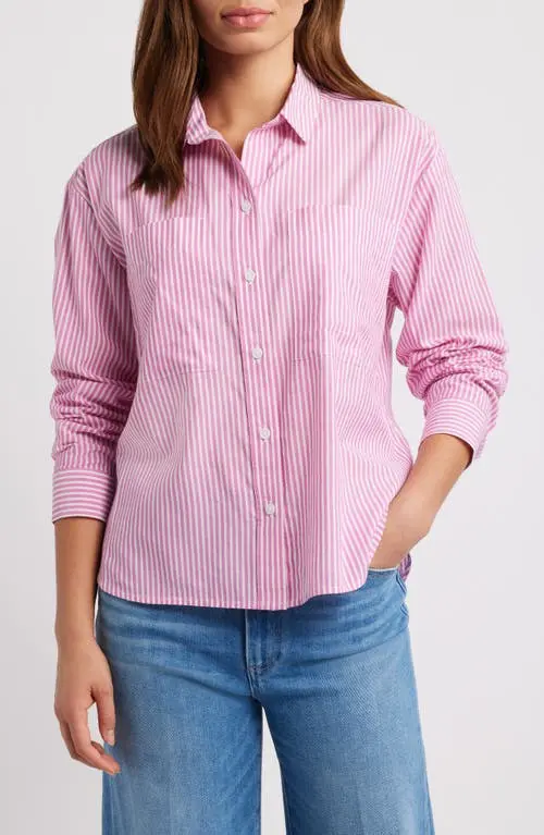 BEACHLUNCHLOUNGE Everlynn Cotton-blend Shirt - Hollywood Cerise