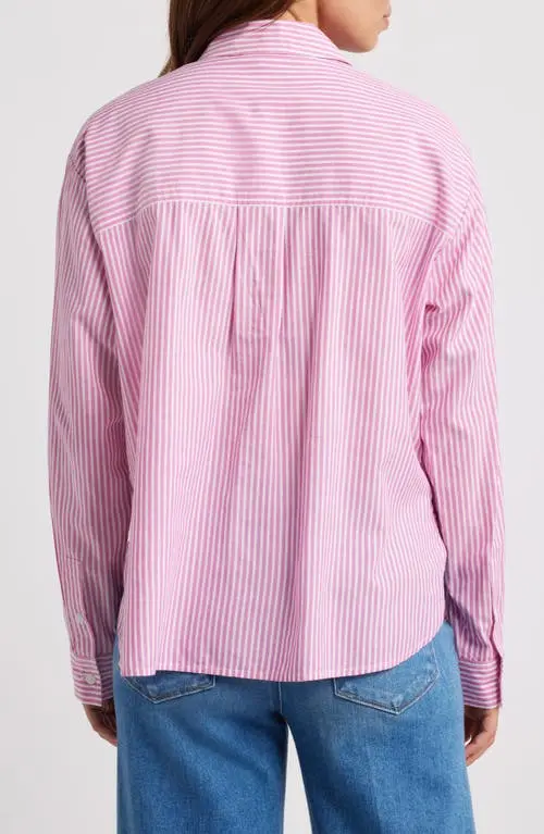 BEACHLUNCHLOUNGE Everlynn Cotton-blend Shirt - Hollywood Cerise