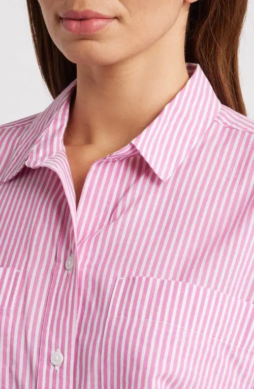 BEACHLUNCHLOUNGE Everlynn Cotton-blend Shirt - Hollywood Cerise