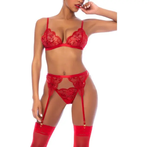 MAPALE Sequin Mesh Bralette