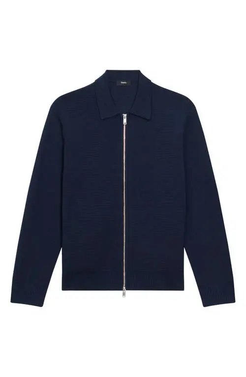 Theory Cameron Merino Wool Zip Cardigan