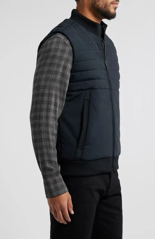 Robert Barakett Fremantle Quilted Corduroy Vest - Black
