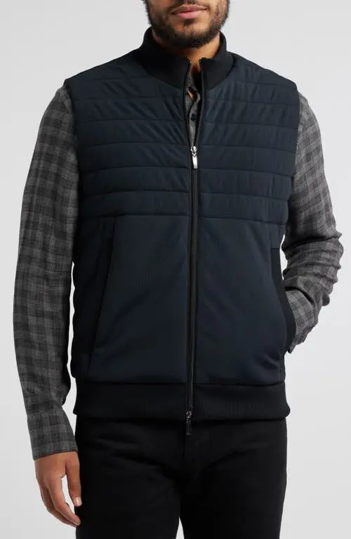 Robert Barakett Fremantle Quilted Corduroy Vest - Black