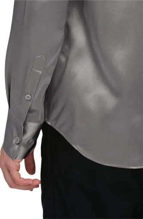 Lilysilk Mulberry Silk Basic Shirt - Dark Gray