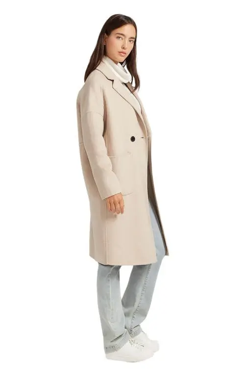 BELLE & BLOOM Double Breasted Wool Blend Coat