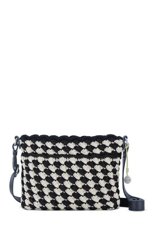 THE SAK Melrose Leather Crossbody Bag - Black Ecru Shell