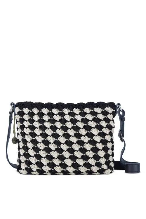 THE SAK Melrose Leather Crossbody Bag - Black Ecru Shell