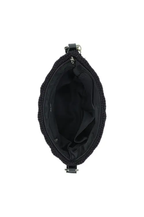 THE SAK Melrose Leather Crossbody Bag - Black Ecru Shell