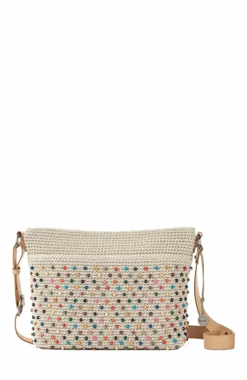 THE SAK Melrose Crossbody Leather Bag - Ecru Multi Beads