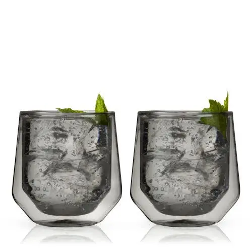 VISKI Aurora Double Walled Tumblers Set Of 2 - Grey