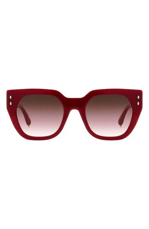 Isabel Marant 53mm Gradient Square Sunglasses - Burgundy/ Sf Pink