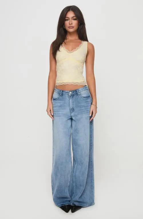 Princess Polly Lace Overlay Crop Tank