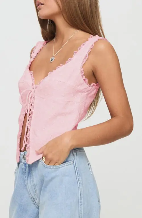 Princess Polly Merrelle Broderie Anglaise Crop Top