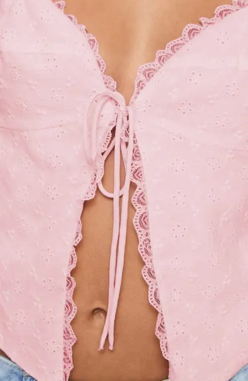 Princess Polly Merrelle Broderie Anglaise Crop Top