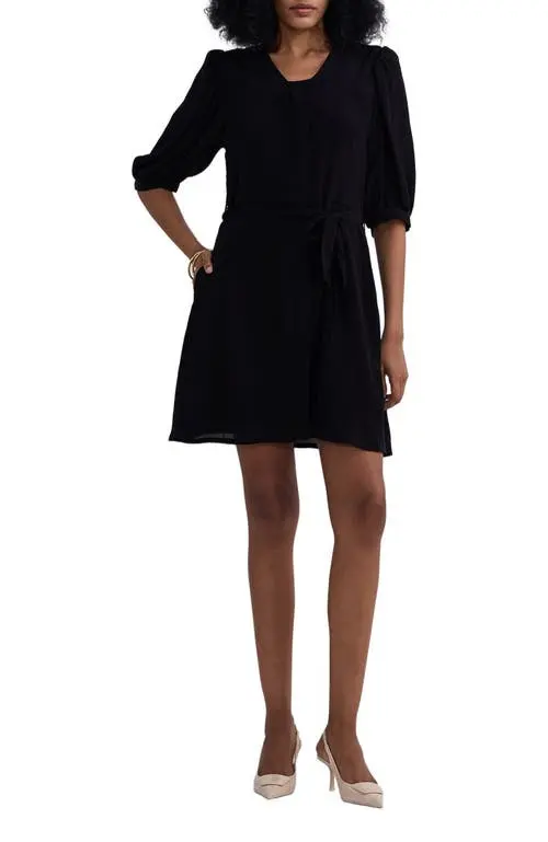 REISTOR Short Dress With Waist-tie
