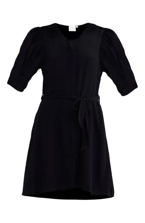 REISTOR Short Dress With Waist-tie