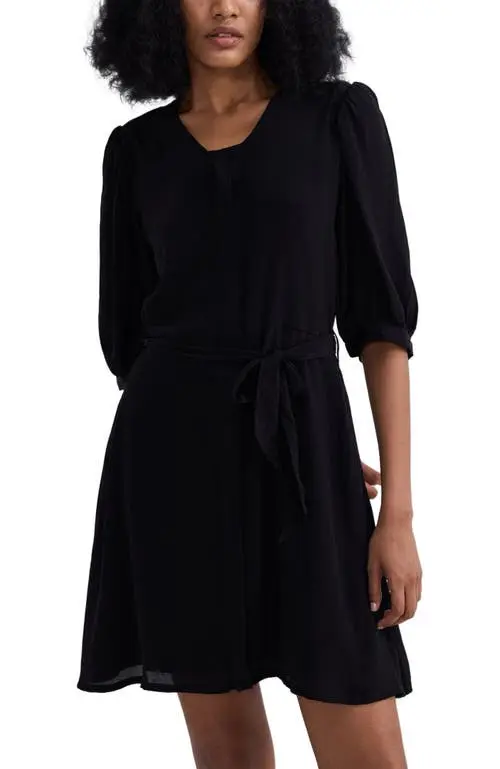REISTOR Short Dress With Waist-tie
