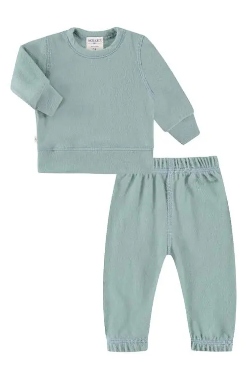 PAIGELAUREN Long Sleeve Top & Pants Hacci Lounge Set - Green