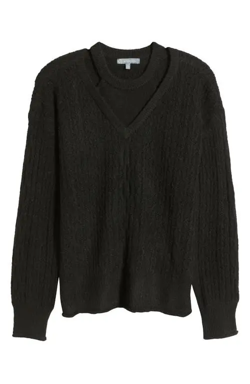 Wit & Wisdom V-neck Sweater With Bib
