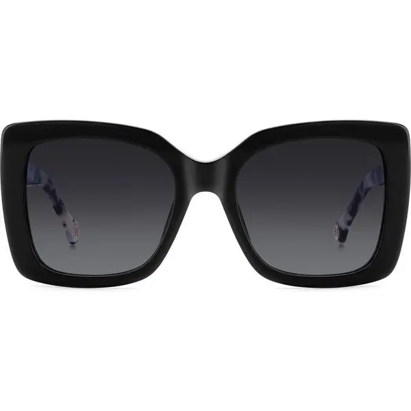 Carolina Herrera 54mm Square Sunglasses - Black/ Dark Grey Sf