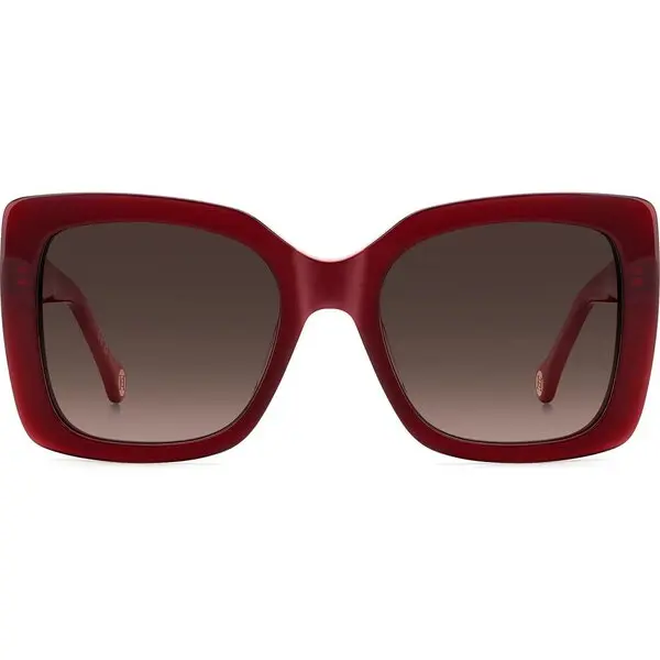 Carolina Herrera 54mm Square Sunglasses - Burgundy/ Brown Sf