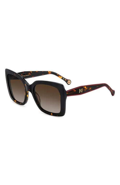 Carolina Herrera 54mm Square Sunglasses - Havana/ Brown Sf