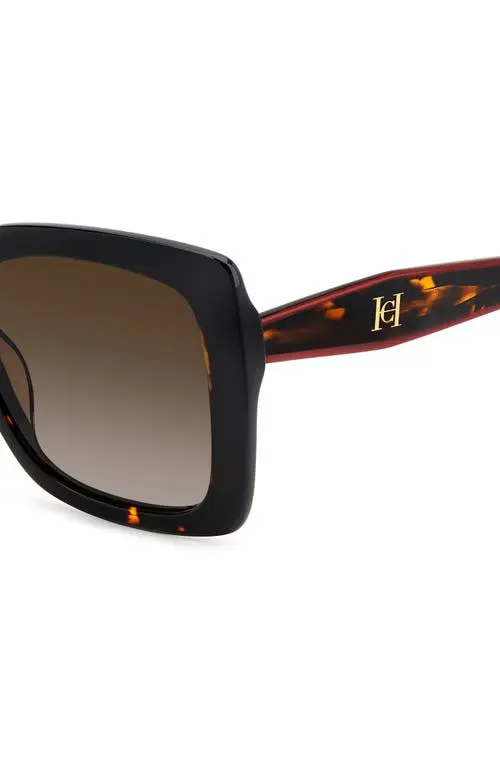 Carolina Herrera 54mm Square Sunglasses - Havana/ Brown Sf