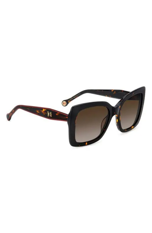 Carolina Herrera 54mm Square Sunglasses - Havana/ Brown Sf