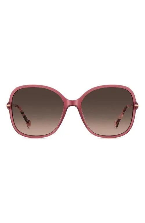 Carolina Herrera 58mm Gradient Square Sunglasses - Pink/brown Sf