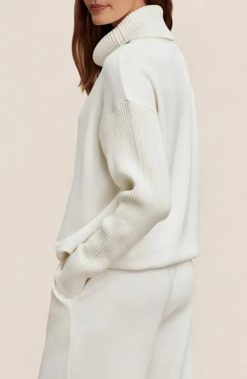 Varley Hannah Cowl Neck Sweatshirt - Egret