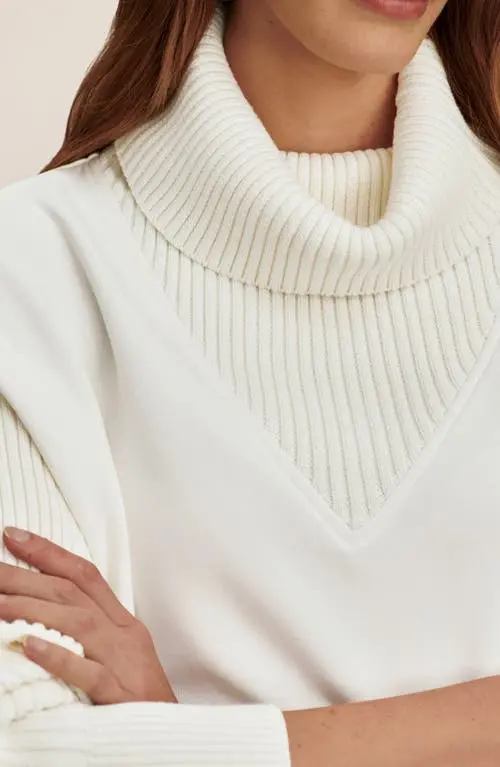 Varley Hannah Cowl Neck Sweatshirt - Egret