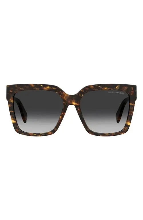 Marc Jacobs 57mm Polarized Gradient Square Sunglasses - Havana/ Brown