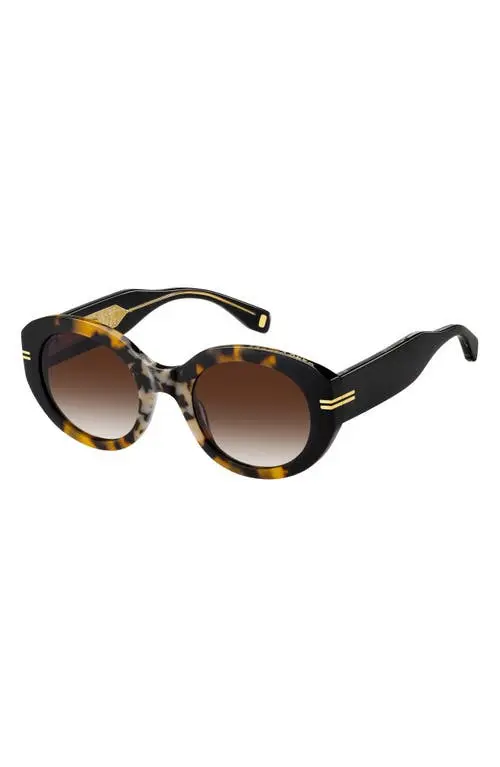 Marc Jacobs 51mm Gradient Oval Sunglasses - Havana/ Brown Sf