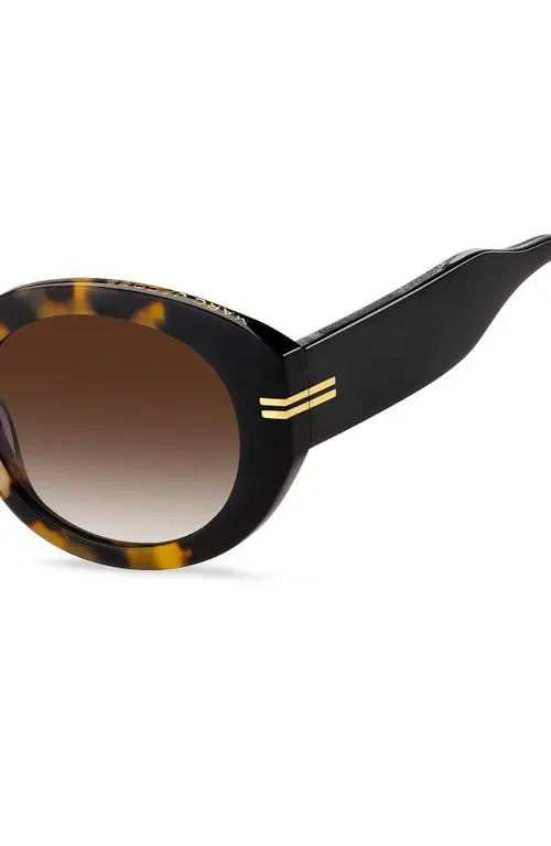 Marc Jacobs 51mm Gradient Oval Sunglasses - Havana/ Brown Sf