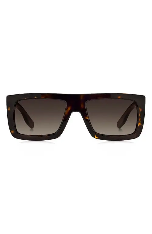 Marc Jacobs 53mm Rectangular Sunglasses - Havana/ Brown Sf