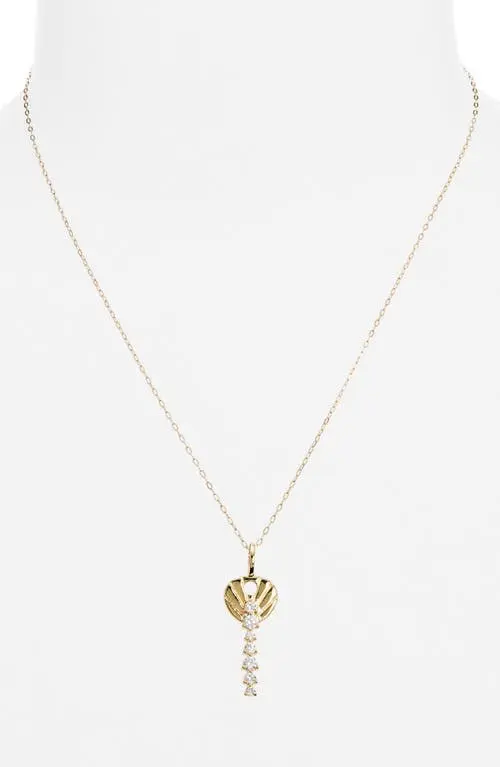 MIRANDA FRYE Key Pendant Necklace - Gold
