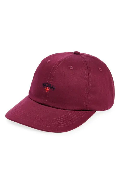 NOAH Core Logo Baseball Cap - Maroon
