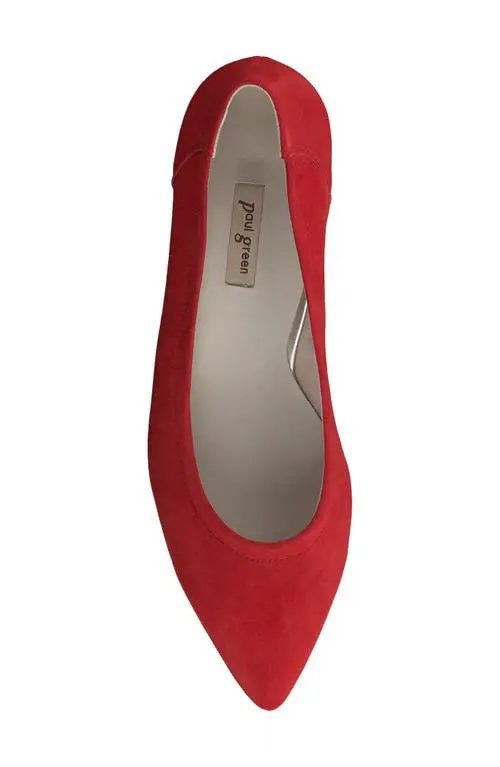 Paul Green Yvette Pointed Toe Pump - Salsa Suede