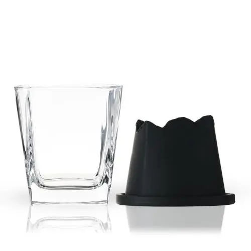VISKI Glacier 2-piece Mountain Ice Mold With Crystal Glass Set