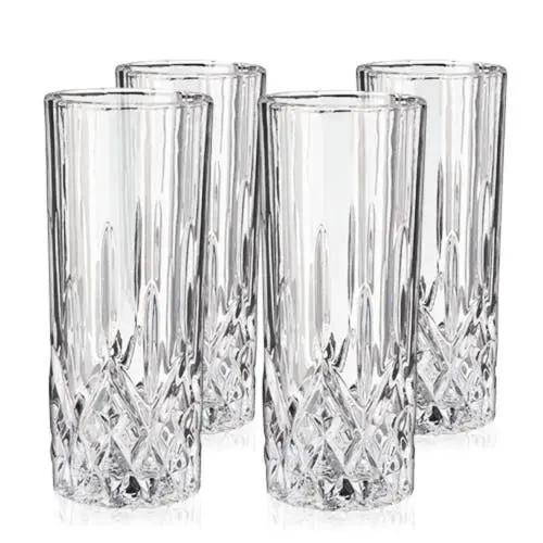 VISKI Admiral Crystal Highball Glasses Set Of 4 - Clear