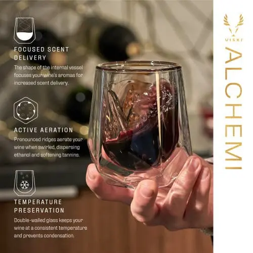 VISKI Alchemi Aerating Wine Tasting Glass Alchemi