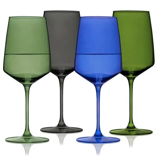 VISKI Reserve Nouveau Crystal Wine Glasses Set Of 4 - Seaside