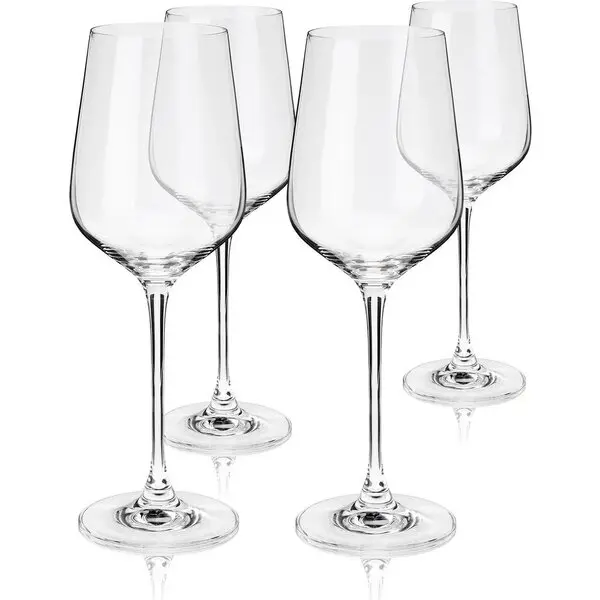 VISKI Reserve Inez Crystal Bordeaux Glasses Set Of 4 - Clear