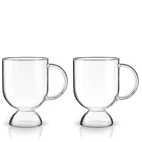 VISKI Raye Hot Toddy Glasses Set Of 2 - Clear