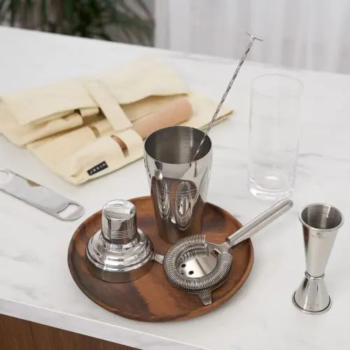 VISKI 7-piece Travel Barware Set In Stainless Steel