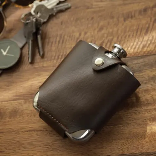VISKI Flask And Traveling Case In Stainless Steel